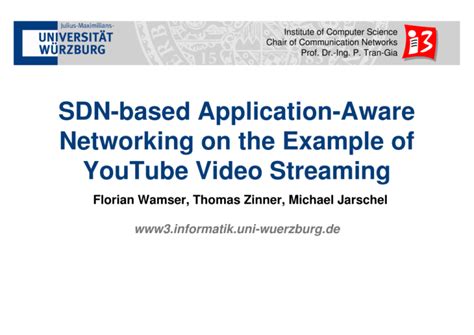 SDN Based Application Aware Networking On The Example Of
