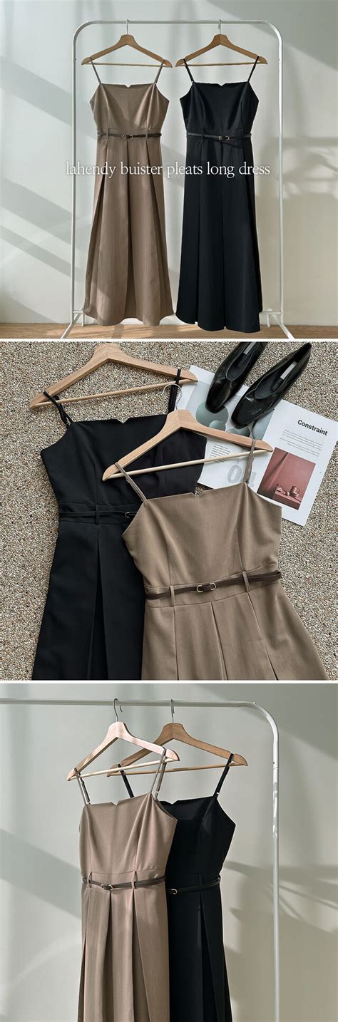 리리앤코 2천5백장 돌파 라헨디 뷔스티에 플리츠 벨트 롱 원피스 끈조절 봄 가을 신상 데일리 데이트 하객룩 나시원피스 플리츠원피스 벨트원피스 벨트세트 세트