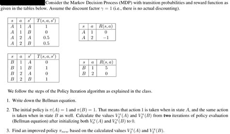 Consider The Markov Decision Process Mdp With