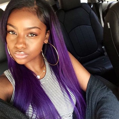 Purple Ombre Hair On Black Women