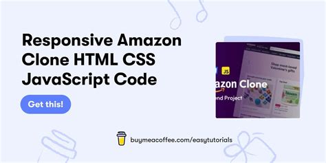 Responsive Amazon Clone Html Css Javascript Code Buymeacoffee