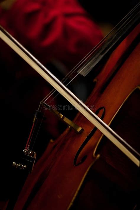 The Fiddlestick On The Strings Cello Stock Image Image Of Instrument Objects 64698291