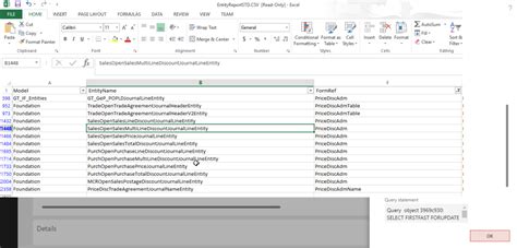 Find Data Entity For Tableform D365 Fando Ms Dynamics