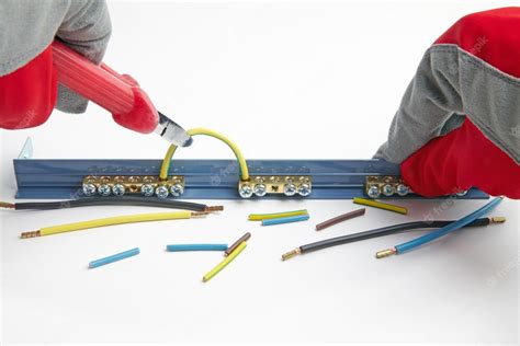 Premium Photo Cutting The Electrical Cable Jumper On The Terminal
