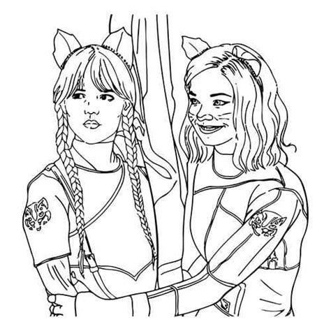 Раскраска Уэнсдей Аддамс распечатать