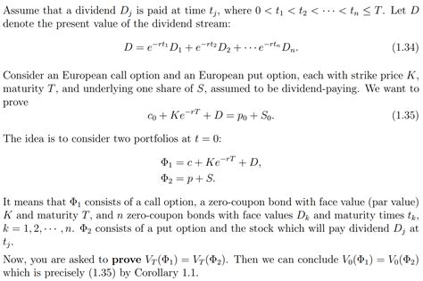 Solved 9 Dividend Put Call Parity Formula Note That By