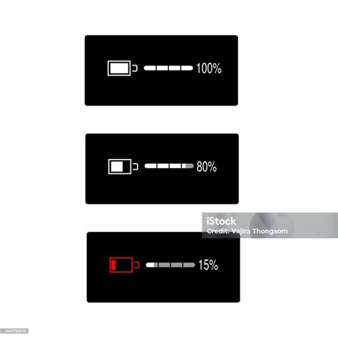 Ev 자동차 배터리 게이지 검정 배경에 백분율 벡터 일러스트 레이 션 0명에 대한 스톡 벡터 아트 및 기타 이미지 0명