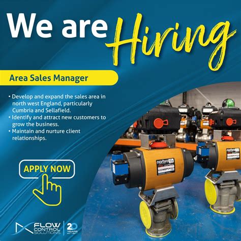 Flow Control Solutions Seeks An Area Sales Manager For The North West