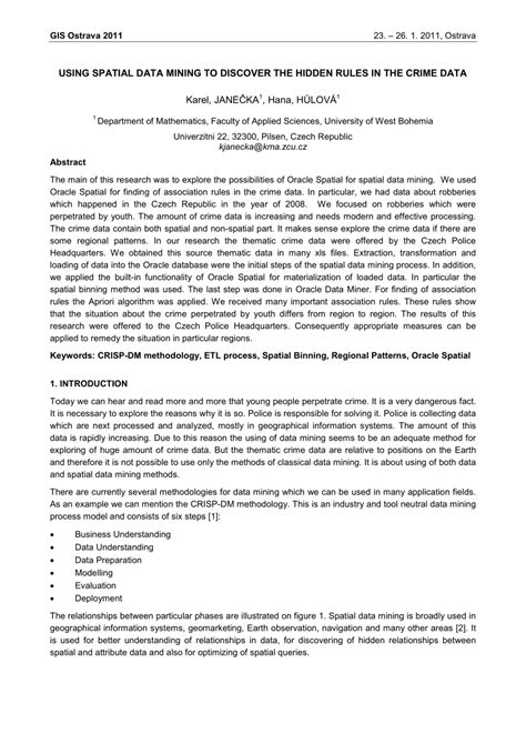 Pdf Using Spatial Data Mining To Discover The Hidden Rules In The Crime Data