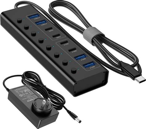 Amazon Com USB Hub 7 Port USB 3 0 Hub VEMONT USB Splitter With Individual On Off Switches And