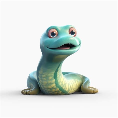 Premium Ai Image Cute 3d Eel Character