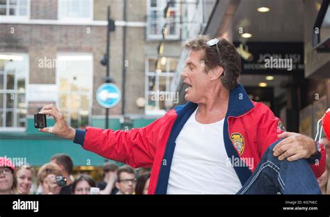 Photocall With Us American Actor David Hasselhoff Hasselhoff Poses