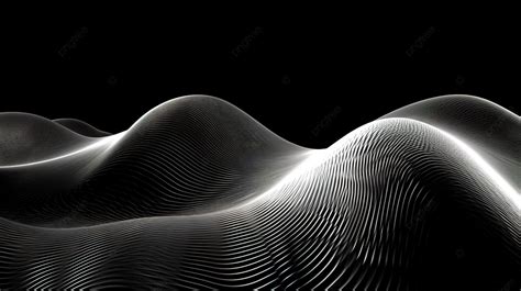 3d 렌더링 추상 디자인 검정색 배경 와이어프레임 파도 디지털 웨이브 기술 물결 컬러 라인 배경 일러스트 및 사진 무료