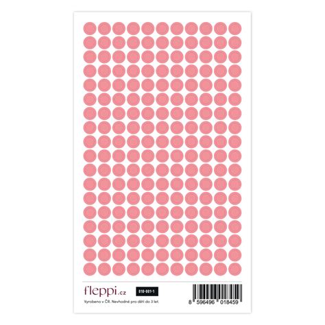 color coding kolekce pastelově červená kolečka fleppi