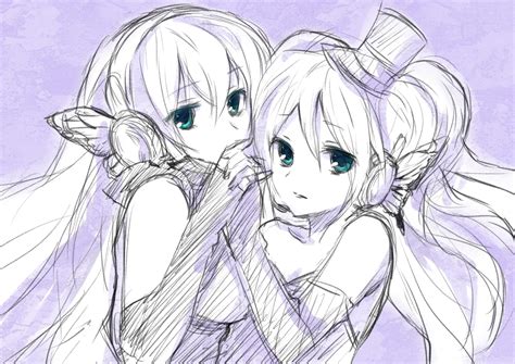Hatsune Miku And Megurine Luka Vocaloid And More Drawn By Hijiki Hijikini Danbooru
