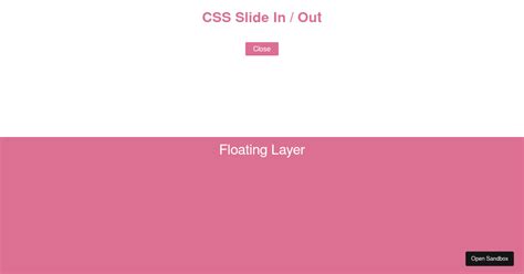 Slide In Out Demo Codesandbox