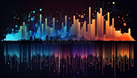 Abstract Technology Background With Cityscape Vector Illustration Eps
