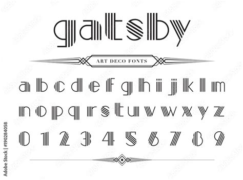Vector Of Gatsby Font And Number Stock Vector Adobe Stock