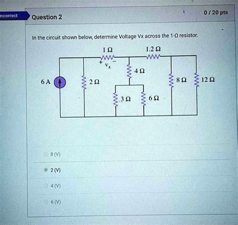 solved 2v is not correct please do it right 0 20pts incorrect question