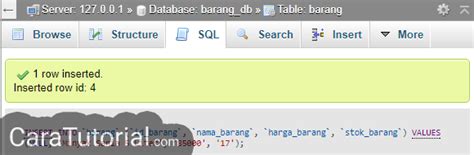 Insert Memasukkan Data Ke Dalam Tabel Menggunakan Phpmyadmin