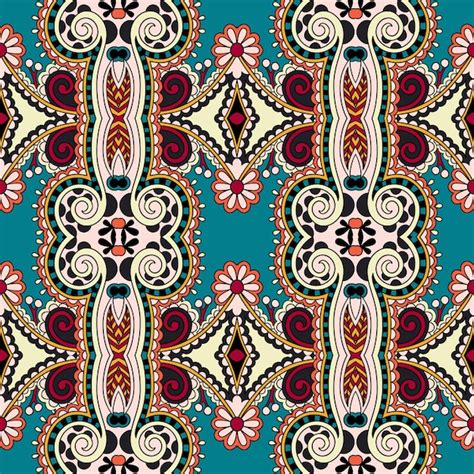 Premium Vector Geometry Vintage Floral Seamless Pattern