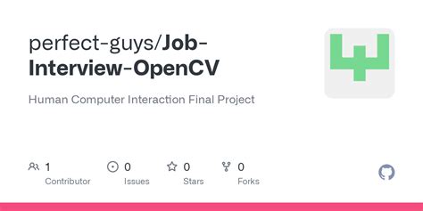 Github Perfect Guysjob Interview Opencv Human Computer Interaction