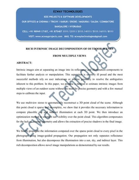 Matlab Rich Intrinsic Image Decomposition Of Outdoor Scenes From Multiple Views Pdf