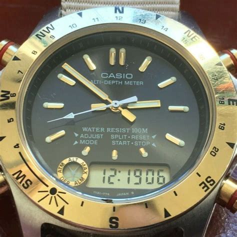 Casio Oceanus Aw 711 Vintage Alti Depth Meter In Ex Cond W New Strap Watchcharts Marketplace