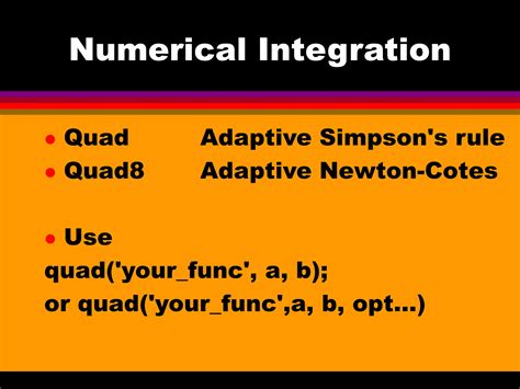 Matlab Lecture 4 Solving Mathematical Problemsppt