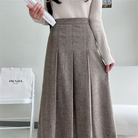 🧶[울함유] 베릿 헤링본 울스커트 롱스커트 플리츠스커트 코듀로이스커트 니트스커트 체크스커트 플레어스커트 핀턱스커트 모직스커트