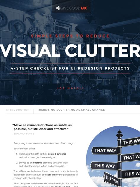 Natoli Ui Checklist 4 Steps Visual Clutter 2017 Pdf User Experience
