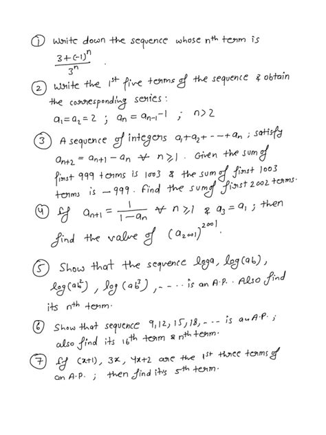 Sequence And Series Assignment Pdf Arithmetic Numbers