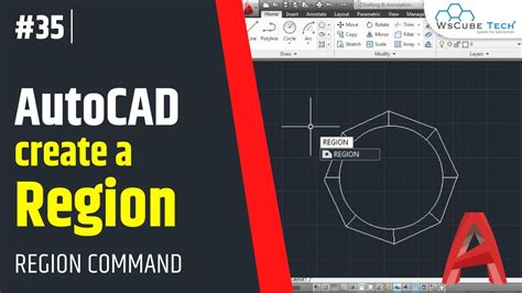 Autocad Region Command How To Create A Region In Autocad Autocad Tutorial Youtube