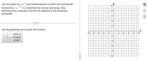 solved use the graph of y ex and transformations to sketch