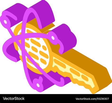 Encryption Quantum Technology Isometric Icon Vector Image