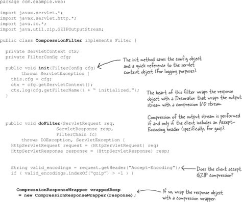 the real compression filter code head first servlets and jsp 2nd