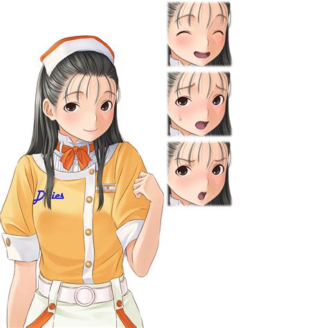 Komari Mayuko Love Plus Official Art 1girl Angry Belt Blush Bow Bowtie Buttoned Cuffs