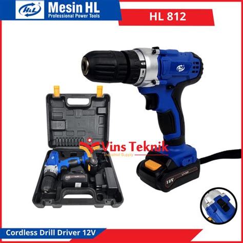 Jual Cordless Drill Driver Mesin Bor Baterai 12v Hl 812 Handl Hl812