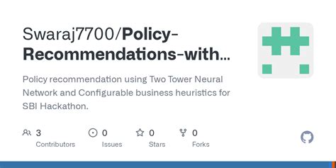 Github Swaraj7700 Policy Recommendations With Two Tower Architecture Policy Recommendation