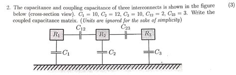 Solved The Capacitance And Coupling Capacitance Of Three