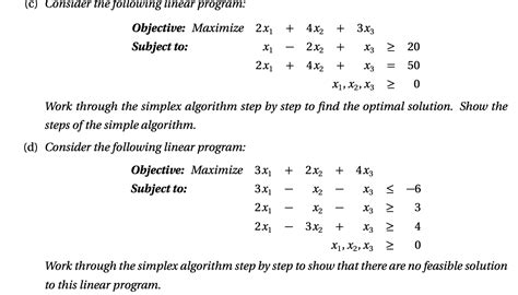 Solved 3x3 C Consider The Following Linear Program