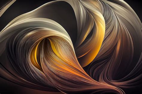 Premium Photo Swirling Golden And Blue Acrylic Fluid Art Dark Blue Waves In Abstract Ocean And