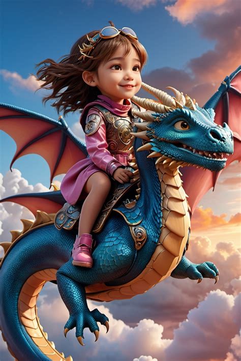 Dragon Flying Side View