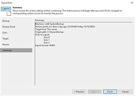 step 7 complete restore process veeam agent for linux user guide