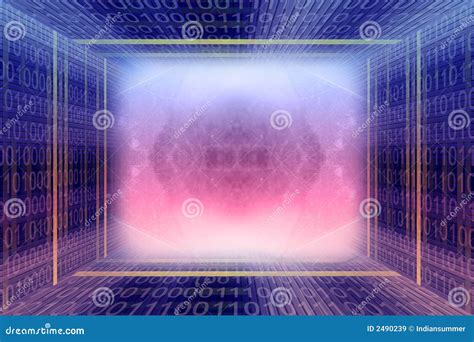 Binary Code Digital Tunnel Stock Image Image Of Industrial