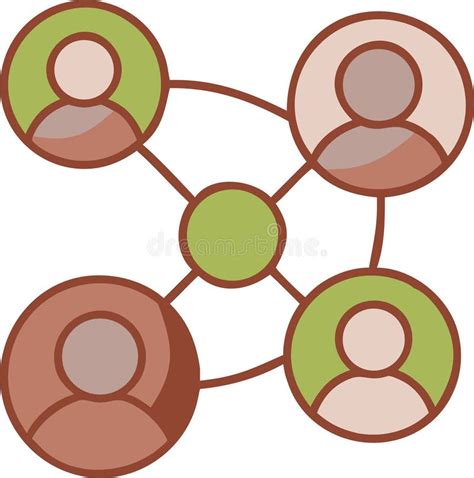 Connected People Icon Symbolizing Networking And Collaboration Stock