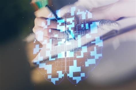 Premium Photo Double Exposure Of Woman S Hands On Background With Technology And Digital