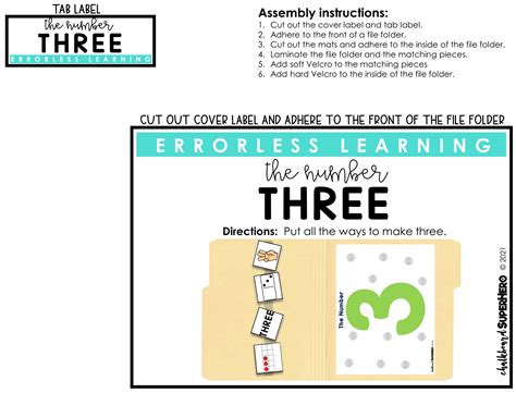 errorless numbers 0 10 file folder games chalkboard superhero