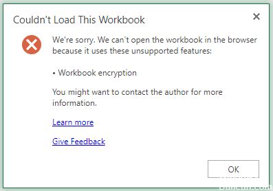 Fix Were Sorry We Cant Open The Workbook In The Browser Error