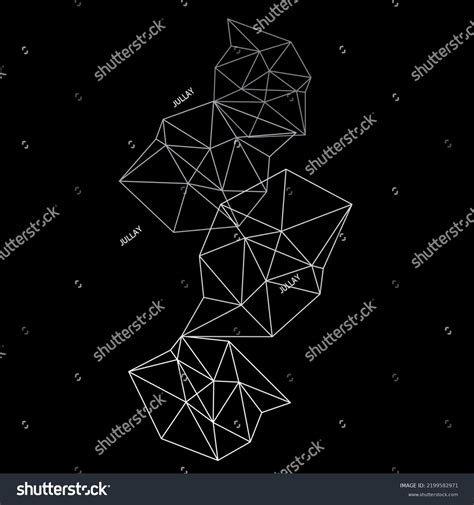 Isolated Wireframe Element Illustration Russian Abstract Stock